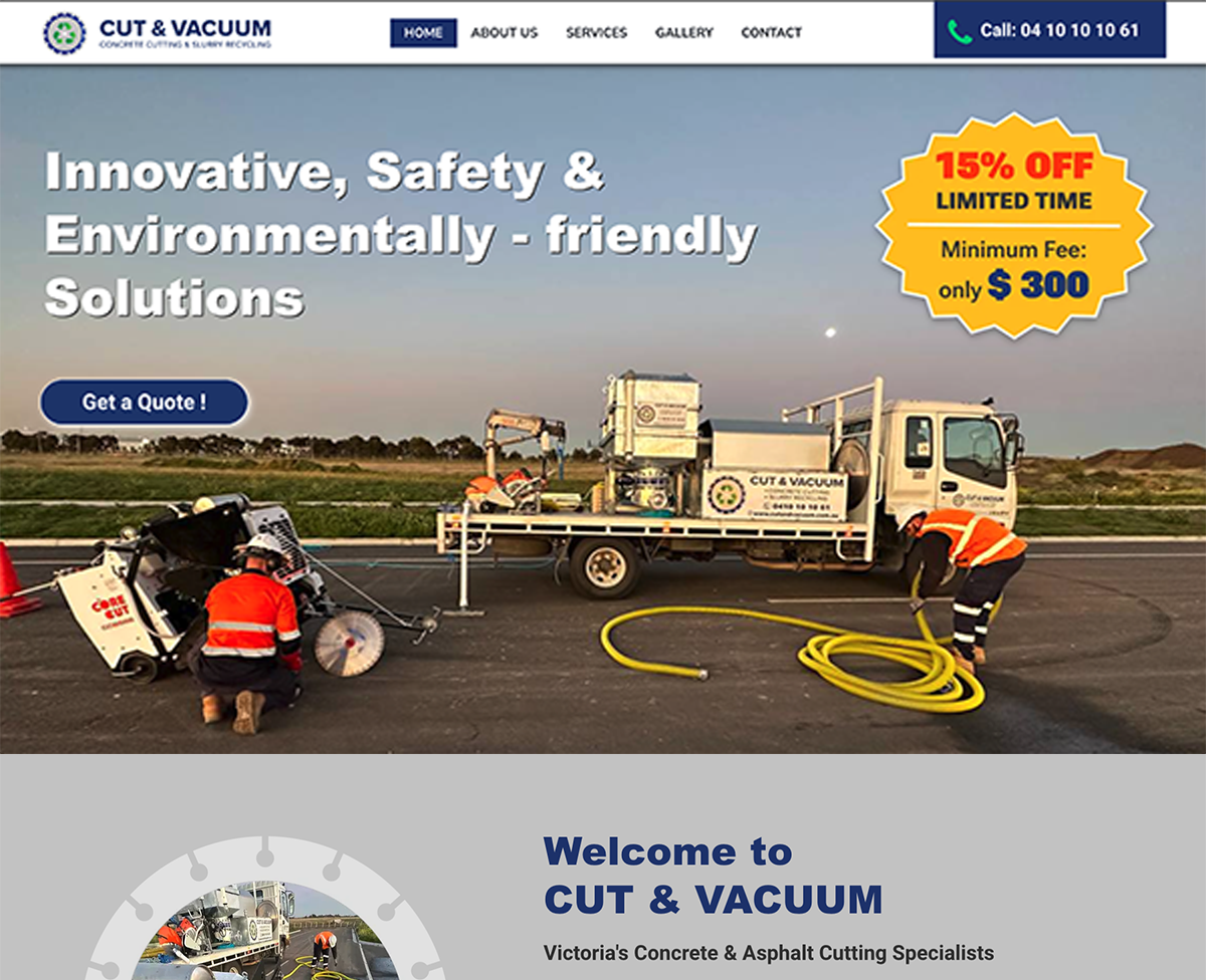 Cut and Vacuum, Services and Work Gallery